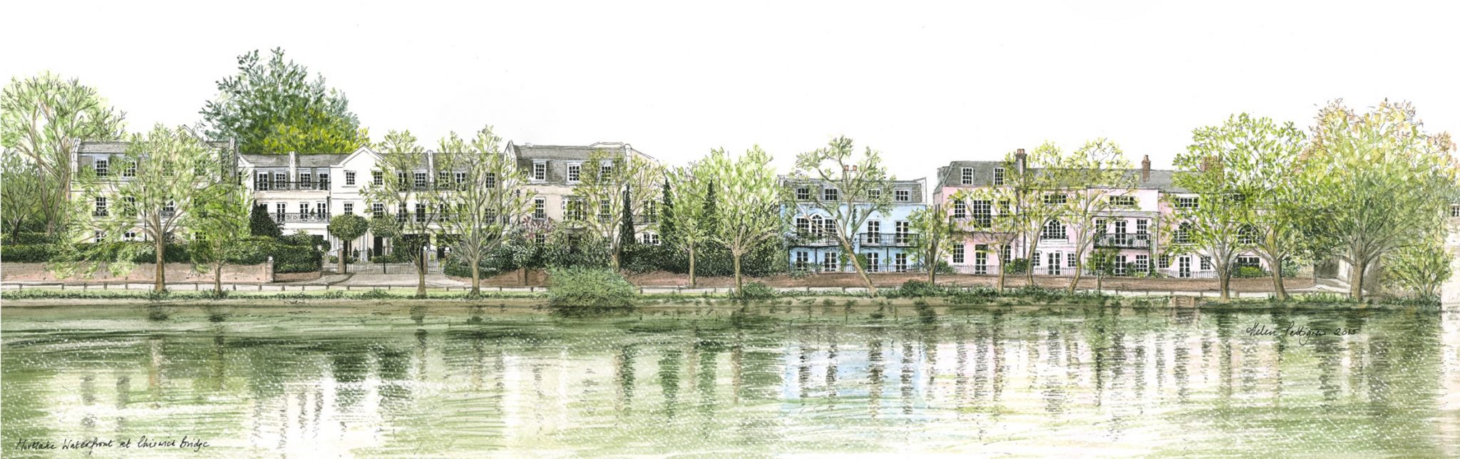 By Chiswick Bridge, Mortlake by Hellen Pettigrew - Limited Edition Print